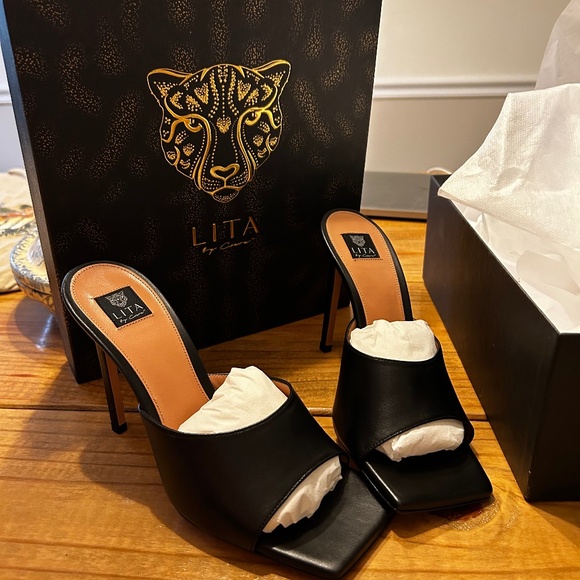Lots by Ciara | Shoes | Lita By Ciara Square Toe Slide | Poshmark